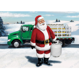 Propane Tank Delivery Holiday Card and Christmas cards