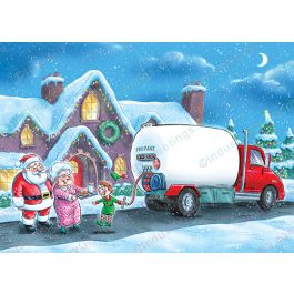 Propane Delivery Truck Christmas Card